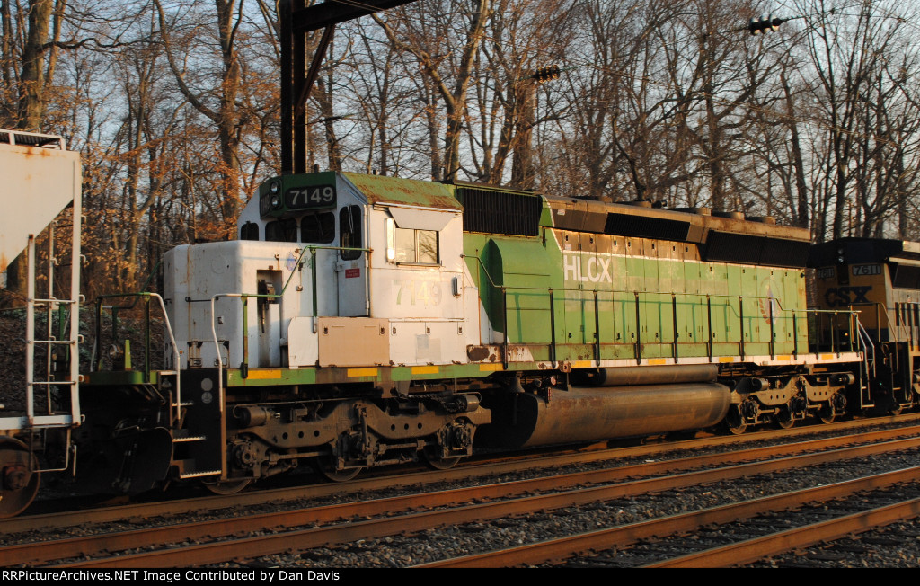 HLCX SD40-2 7149 "Ex BN Natural Gas unit" roster shot on K534-12